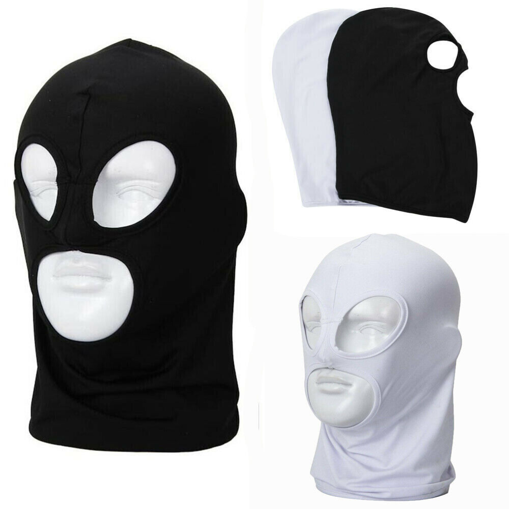 Mens 3-hole Tactical Balaclava Full Face Mask Cap Hood Helmet Liner ...
