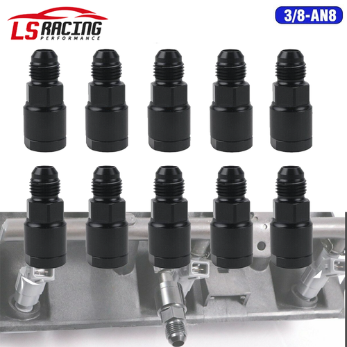 10Pcs AN8 LS1 Swap Fuel Rail Inlet Line Fitting Adapter 3/8 LSX LS LS6 ...