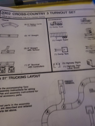 3302 Cross Country 3 Turn Out Set Instruction Sheet | eBay