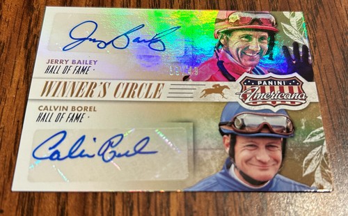 JERRY BAILEY / CALVIN BOREL - 2015 PANINI AMERICANA DUAL AUTOGRAPH 39/ ...