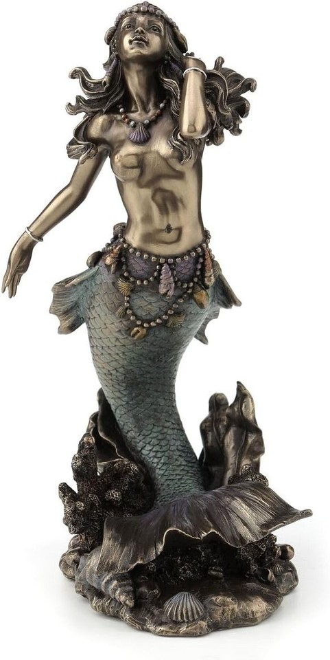 Beautiful Mermaid Rising from Sea Statue Sculpture Nautical Figurine ...