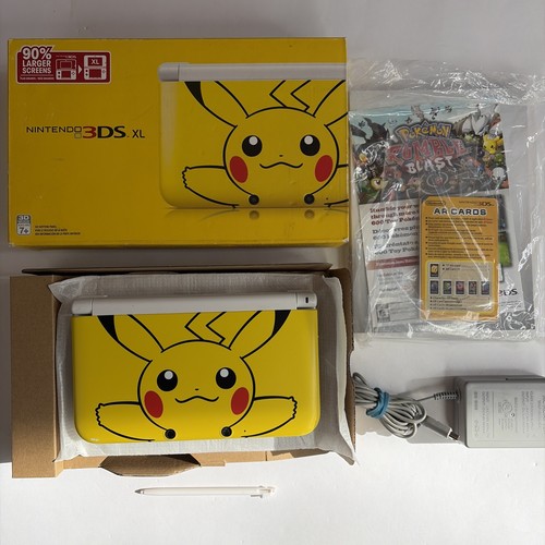 Nintendo 3DS XL Pokémon Edition Yellow Complete In Box CIB US Model ...