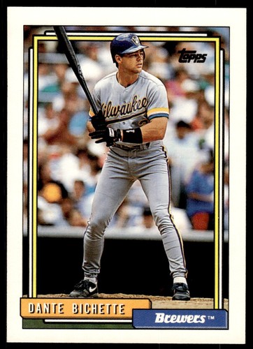 1992 Topps Dante Bichette Baseball Card Milwaukee Brewers #371 | eBay