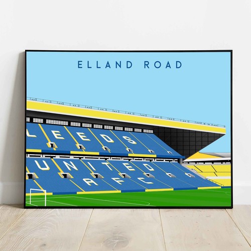 Elland Road Leeds Stadium Art Poster Print, Football Art | eBay UK