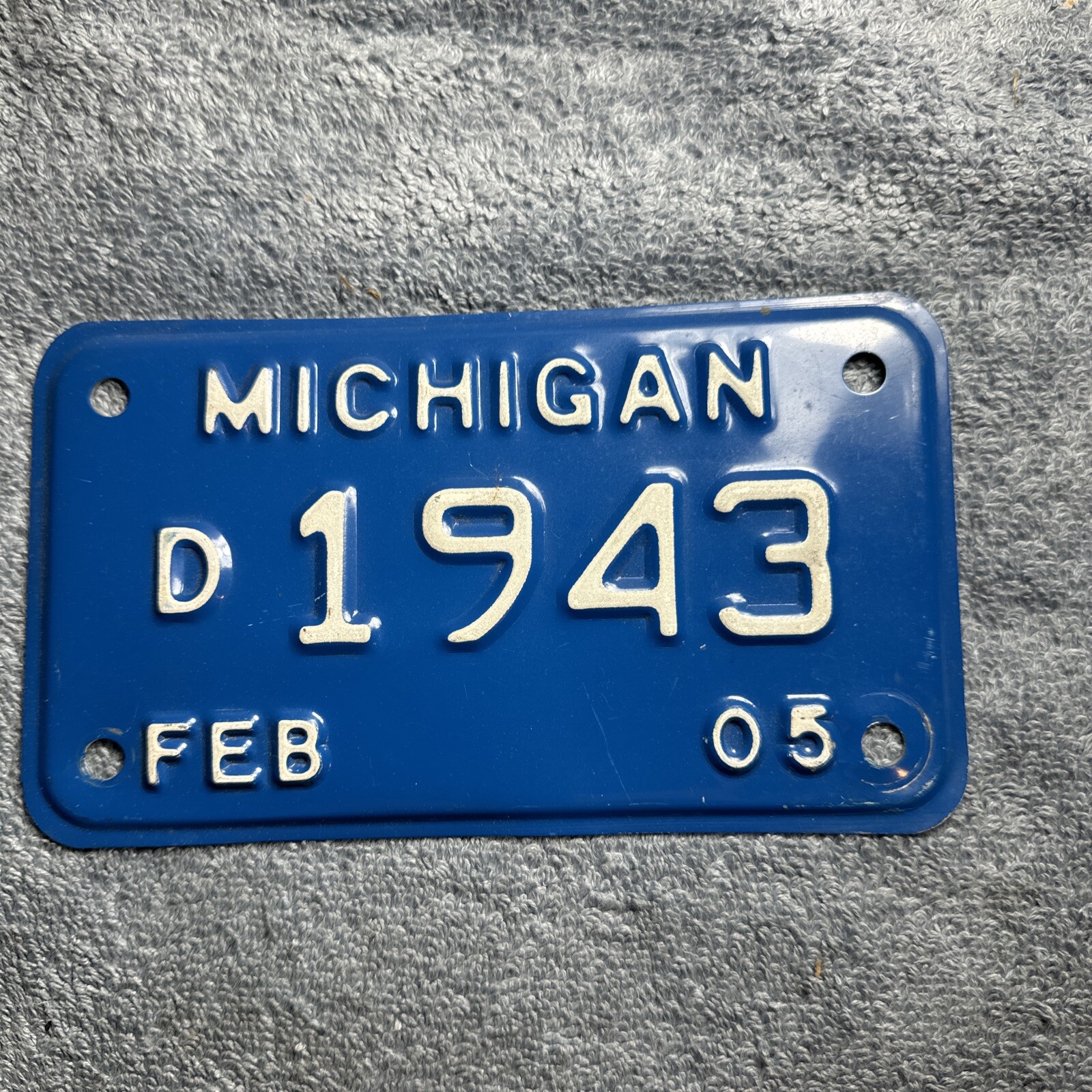 2005 Michigan Motorcycle Dealer License Plate D 1943 | eBay