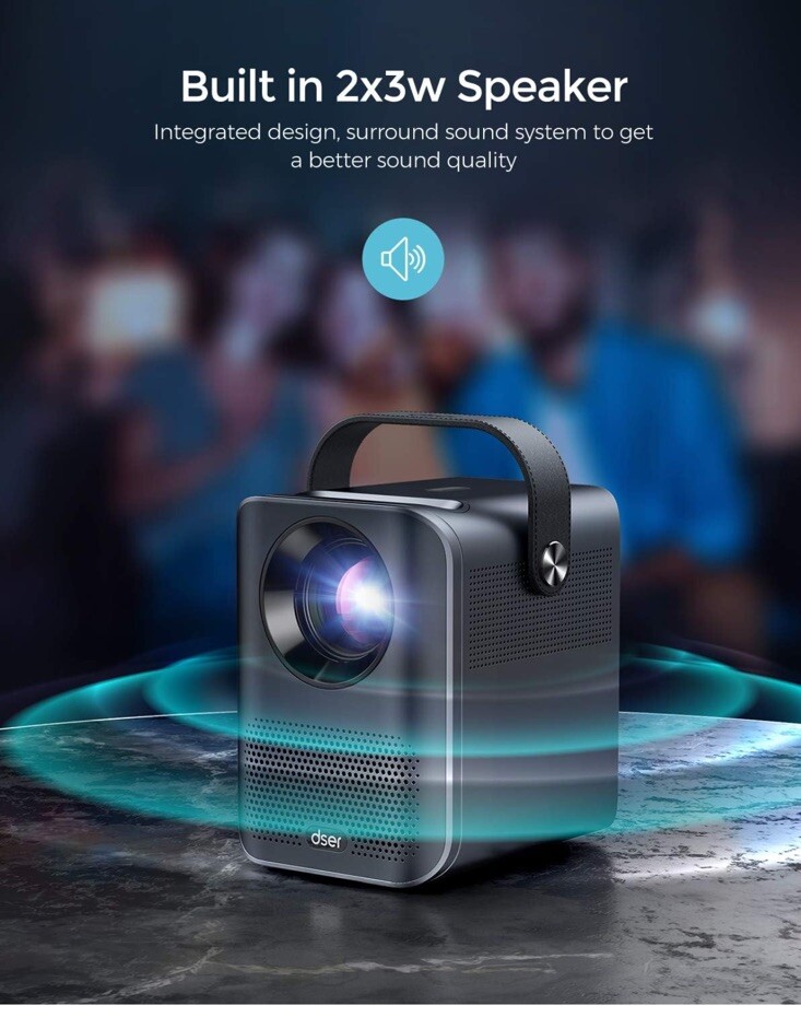 Used Video Projector 1080P Portable Mini 150ANSI 4000 Lumen Home ...