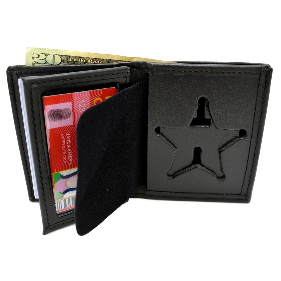 Perfect Fit Custom Badge Wallet Police Corrections Bifold Leather Many ...