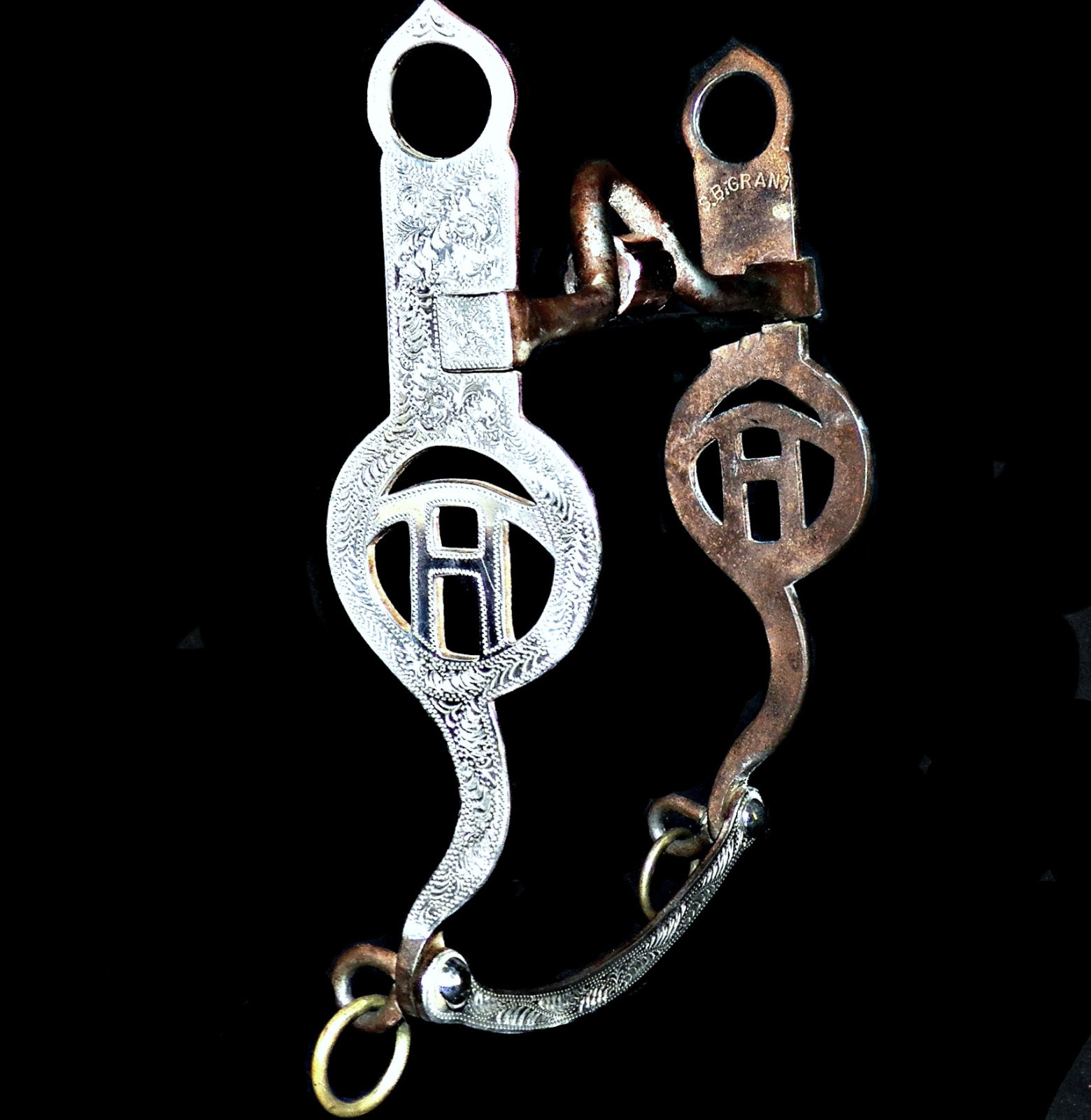 1992 SB Grant Maker Sterling Silver Rafter H Brand Circle Shank Cricket ...