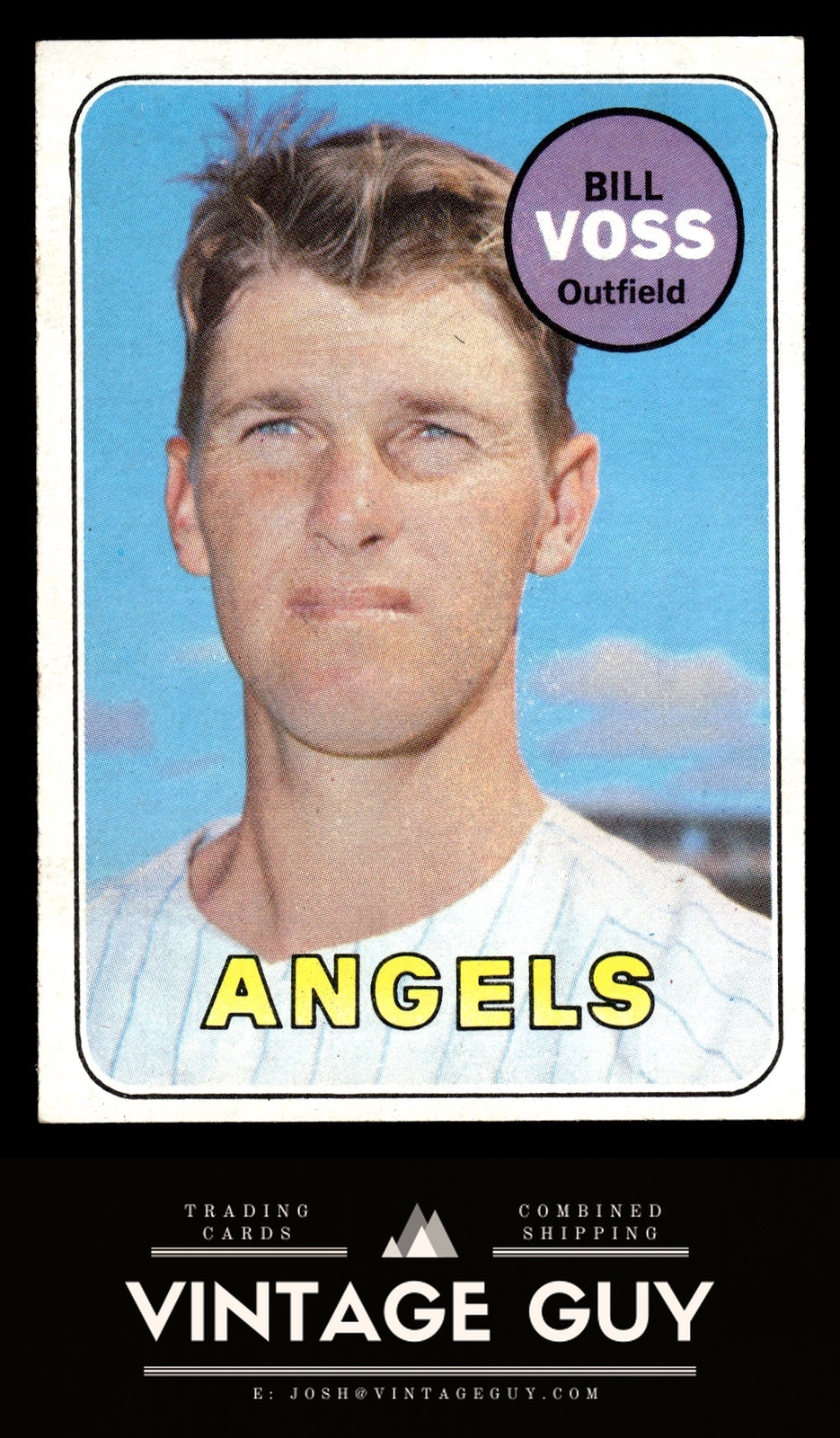 1969 Topps #621 Bill Voss Vintage California Angels Baseball Card | eBay