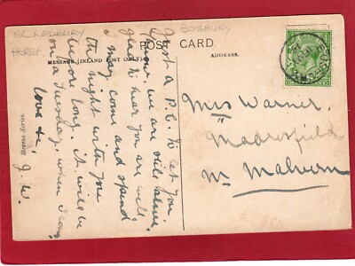 Bosbury 1914 Single Circle Postmark Nr Ledbury on Worcester pc AQ438 ...