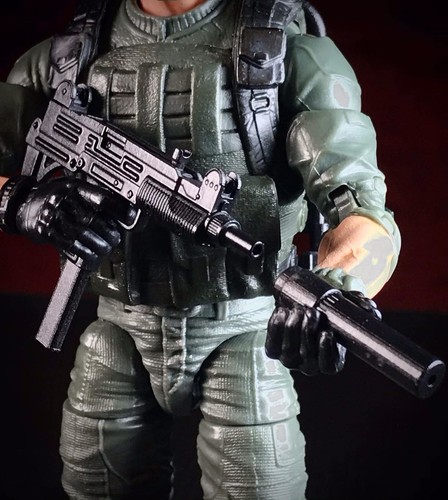 1:12 Retro UZI SMG For G.I. Joe Classified Snake Eyes Action Fig 6 ...