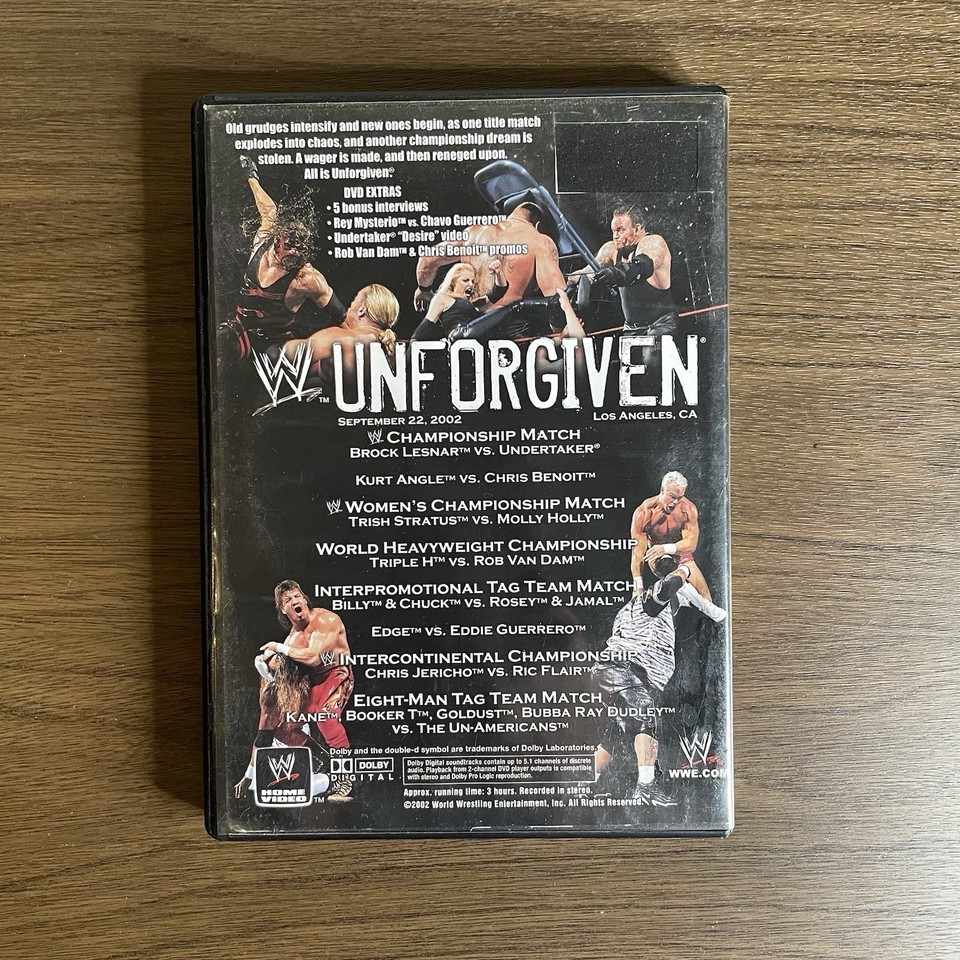 WWE: Unforgiven 2002 DVD Brock Lesnar Undertaker, Edge, Flair ...