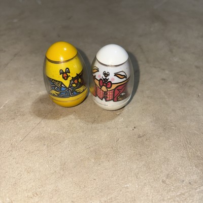 Vintage Chicken and Bunny Rabbit Weeble, Hasbro 1970s Children's ...