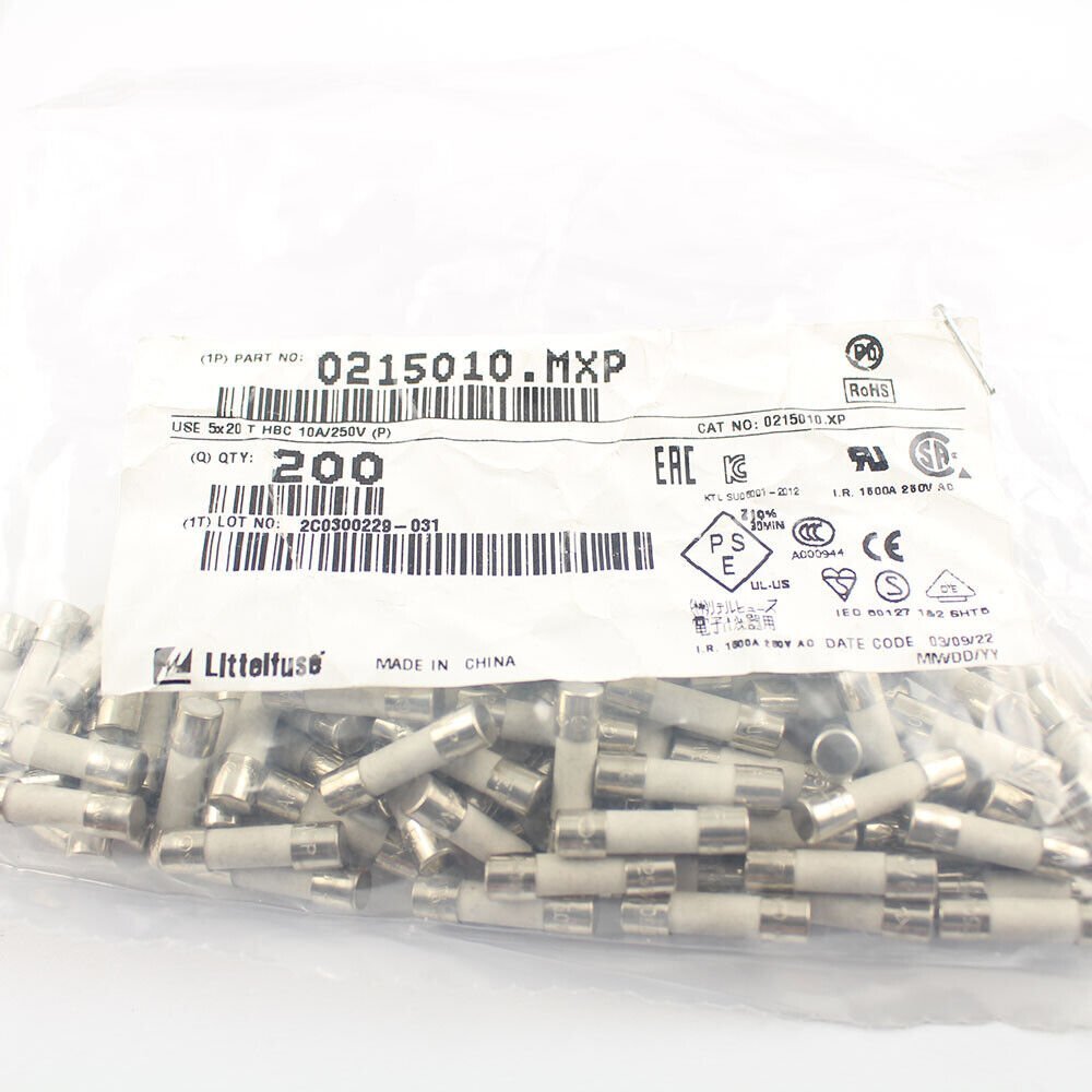 5x Littelfuse 5x20mm Slow Blow Ceramic Fuse 250V T 1.6A 2A 3.15A 4A 6 ...