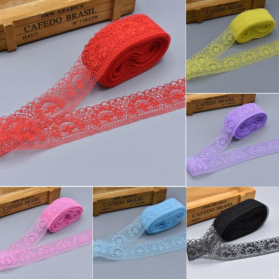 10 Yards/Roll Lace Ribbon 40MM Lace Trim DIY Embroidered For Sewing ...