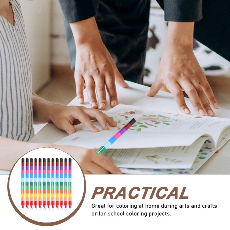 24pcs Crayons Baby Crayons Stacking Crayons Kids Crayon Holder Crayon ...