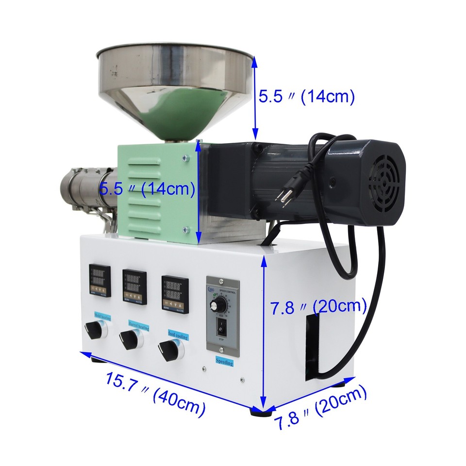 Single Screw Filament Extruder Plastic Injection Molding Machine Heat ...