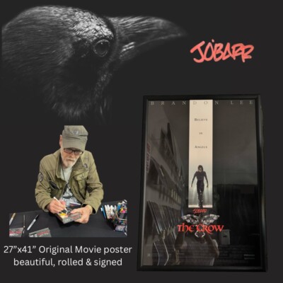 The CROW James O'Barr Signed 1-Sheet Original Movie Poster Rolled 27 ...