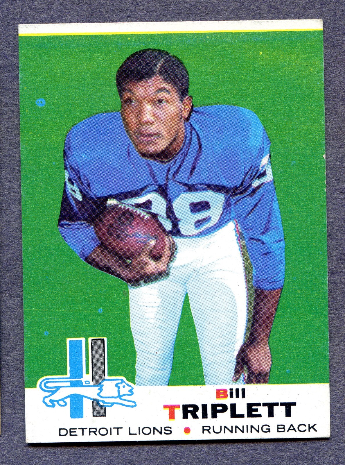 1969 Topps #32 Bill Triplett - Detroit Lions Ex/Mt+ | eBay