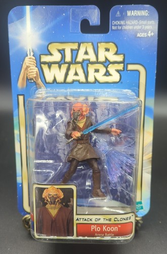 PLO KOON Arena Battle Star Wars Attack Clones Action Figure 2002 #12 | eBay