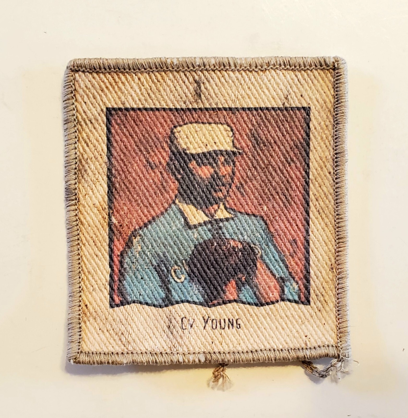 Pair Vintage HOF Baseball Cloth Patch Patches Cy Young and Honus Wagner ...