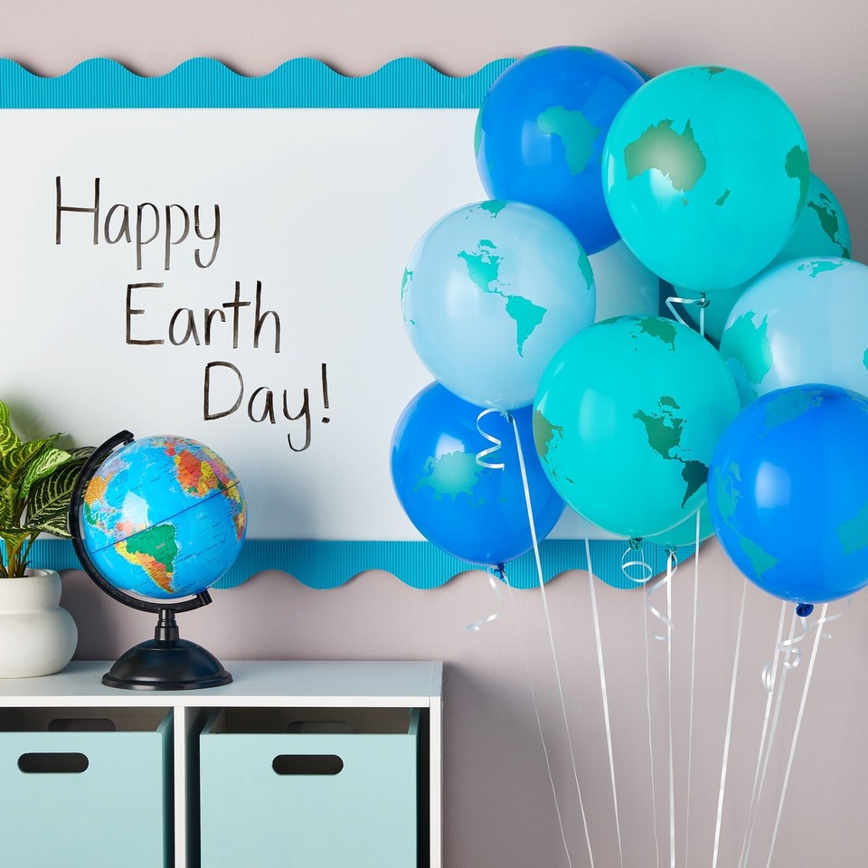 50 Pack World Balloons, Earth Day Decorations for Around the World ...