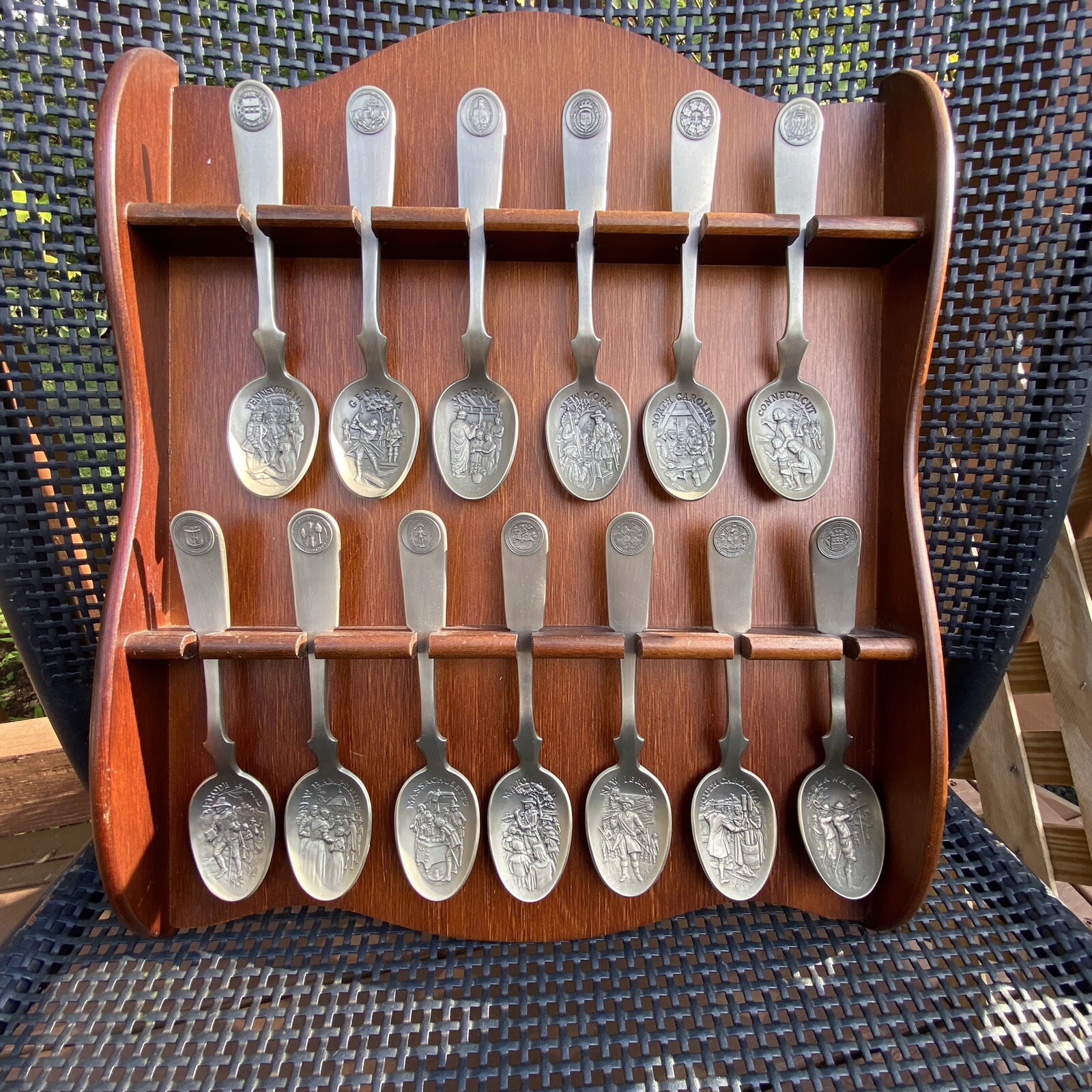 RARE SET Complete 13 Piece American Revolutionary War Heroes Pewter ...