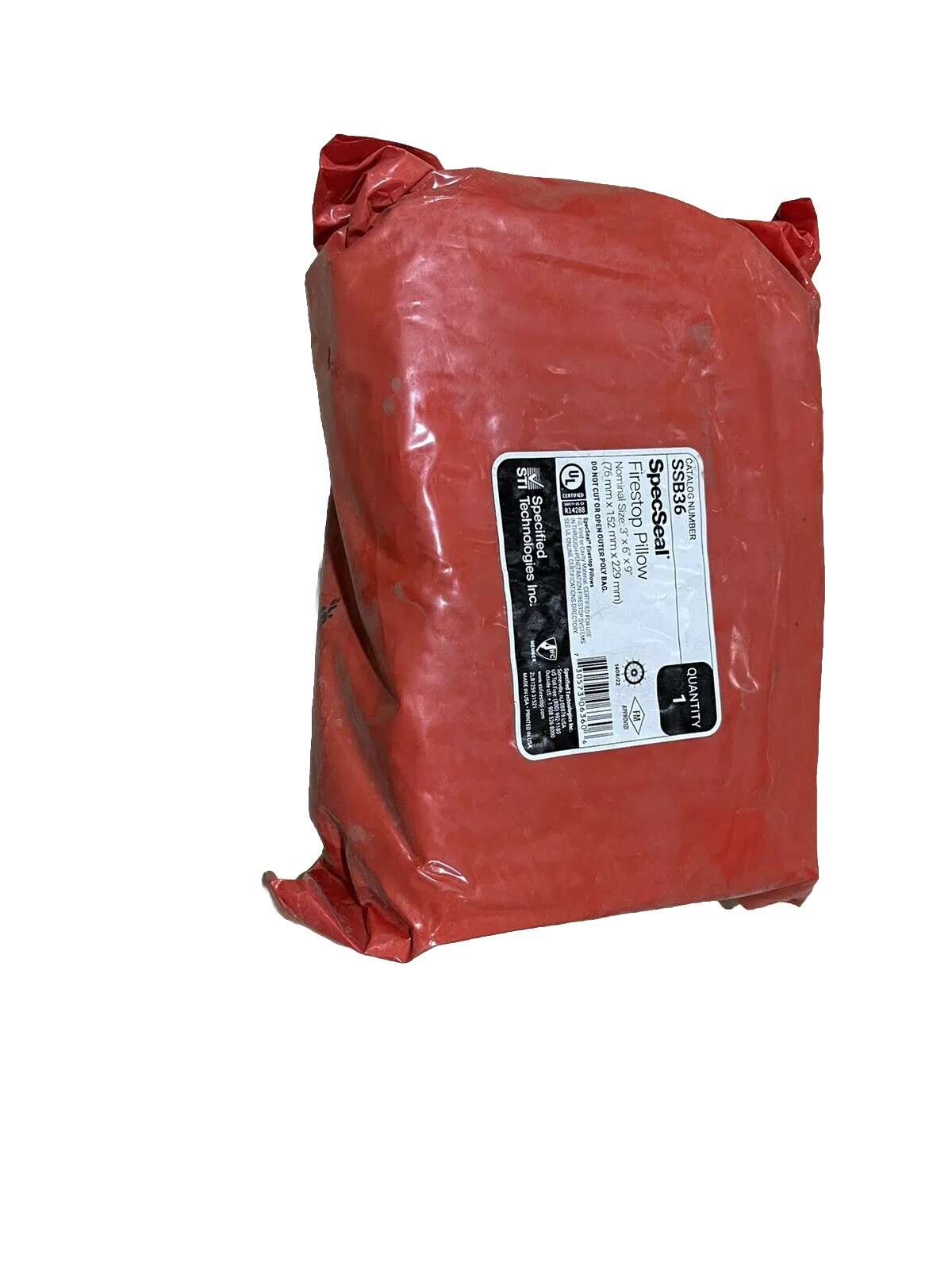 🔥(AN) 2 x STI SpecSeal SSB36 Intumescent Firestop Pillow 3″×6″×9″ – 4 ...