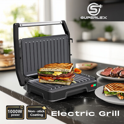 SUPERLEX 850W Electric Panini Grill Machine Panini Press Sandwich ...