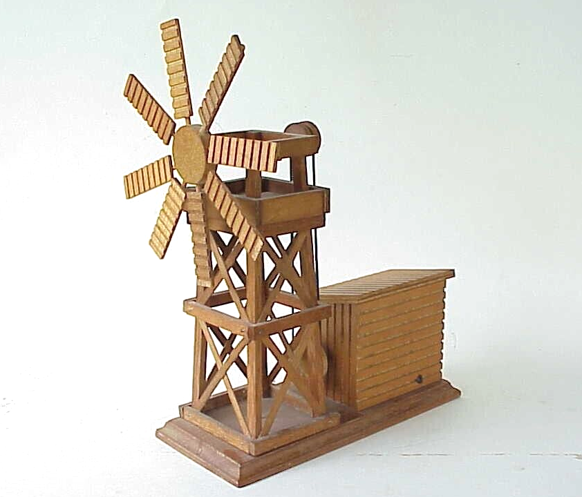 VERY Vintage Wooden Windmill Music Box | eBay