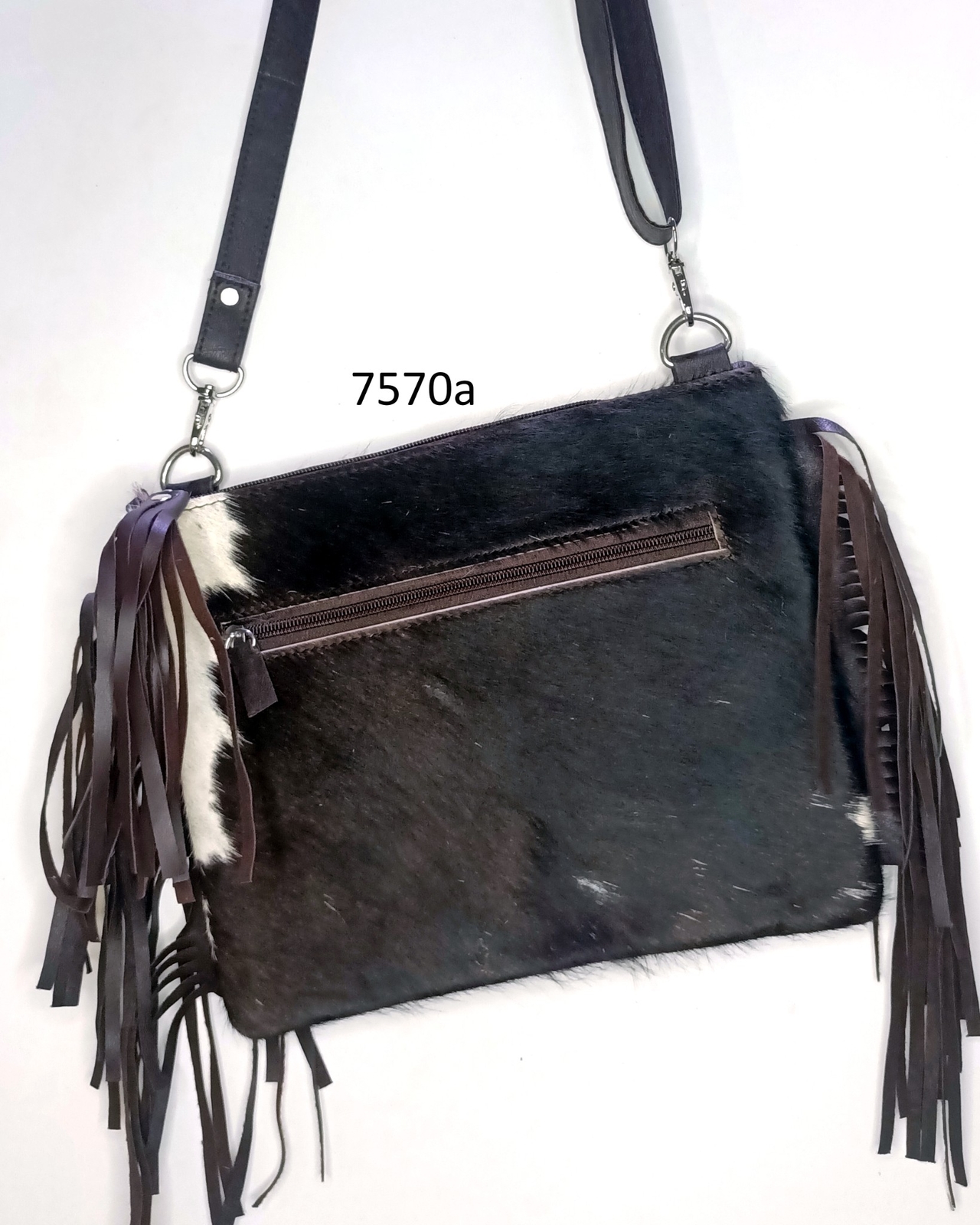 Real Cowhide Cross body Purse Handbag & Hand Clutch Cow Hide Leather ...
