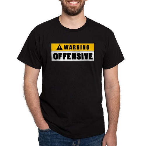 CafePress Warning Offensive Lockout Dark T Shirt 100% Cotton T-Shirt (672864051) | eBay