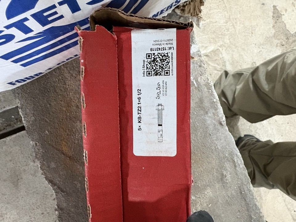 Hilti KB-TZ2 Wedge & Sleeve Anchors Hex Head 1 x 6 1/2 in 5 Pack | eBay