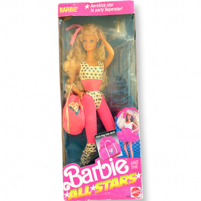 NEW Vintage 1989 Mattel Barbie and the All Stars Aerobic Workout Doll ...