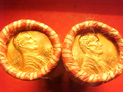"2" 1969-D OBW LINCOLN MEMORIAL PENNY ROLLS GEM RED CENTS UNCIRCULATED ...