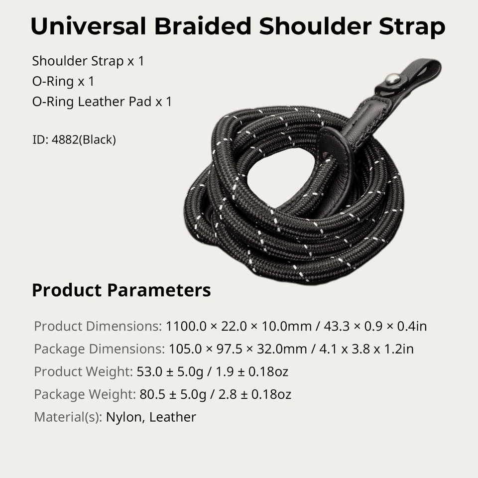 SmallRig Adjustable Braided Shoulder Strap, Camera Neck Shoulder Strap ...