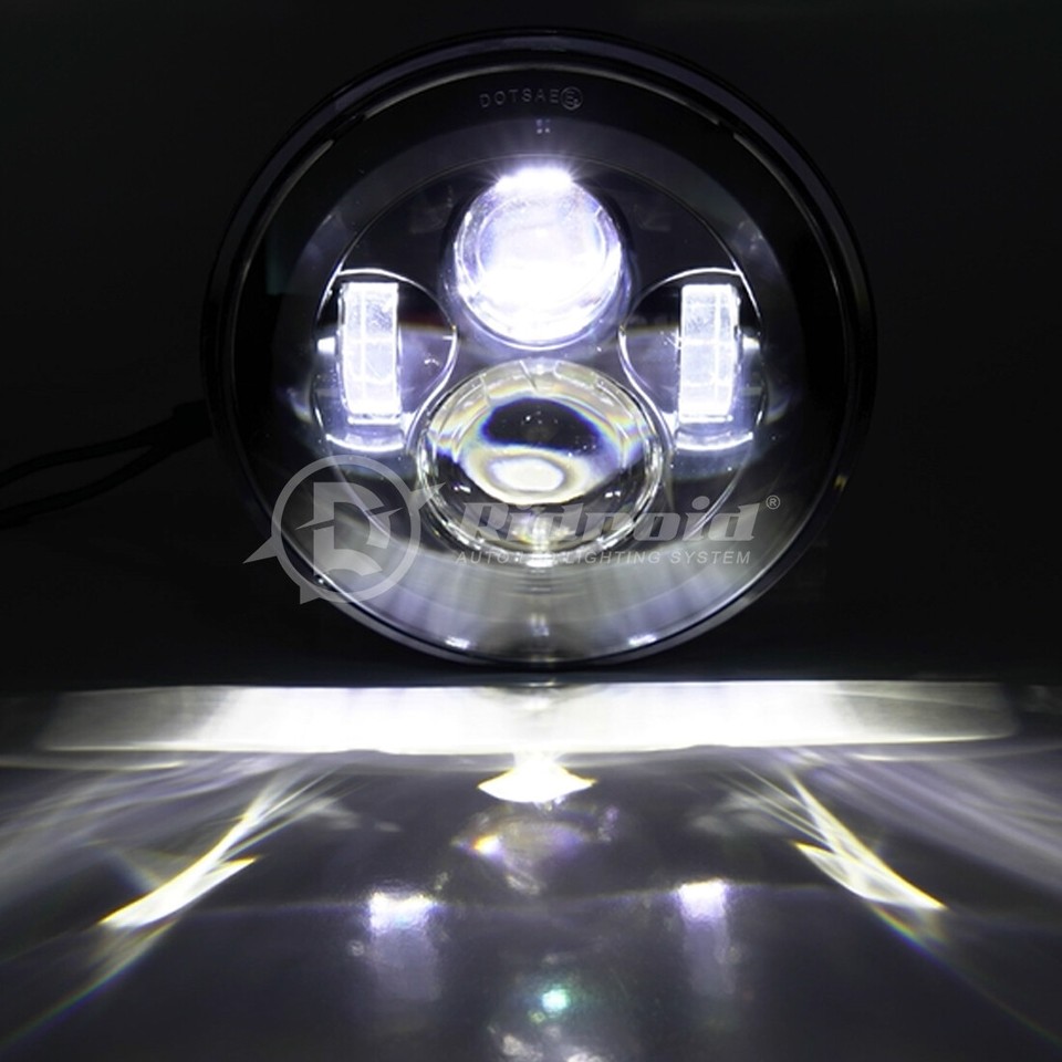 DOT 7" inch LED Headlights Hi/Lo Beam H6024 For Freightliner Coronado ...