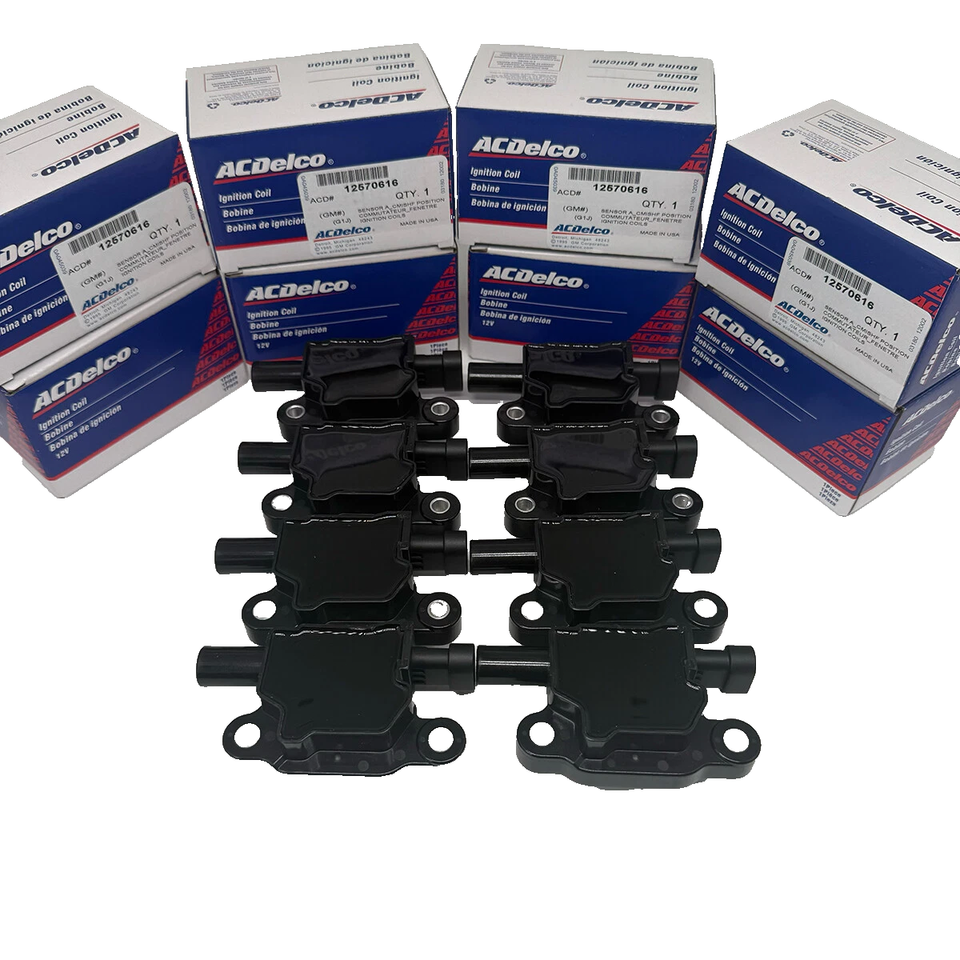 8X OEM AcDelco UF413 Ignition Coil & 41-110 Spark Plug & 9748UU Wire ...