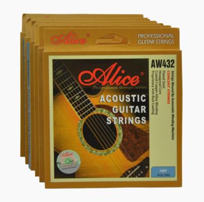 5Sets Alice Acoustic Guitar Strings Hexagonal Core Coated Copper Alloy ...