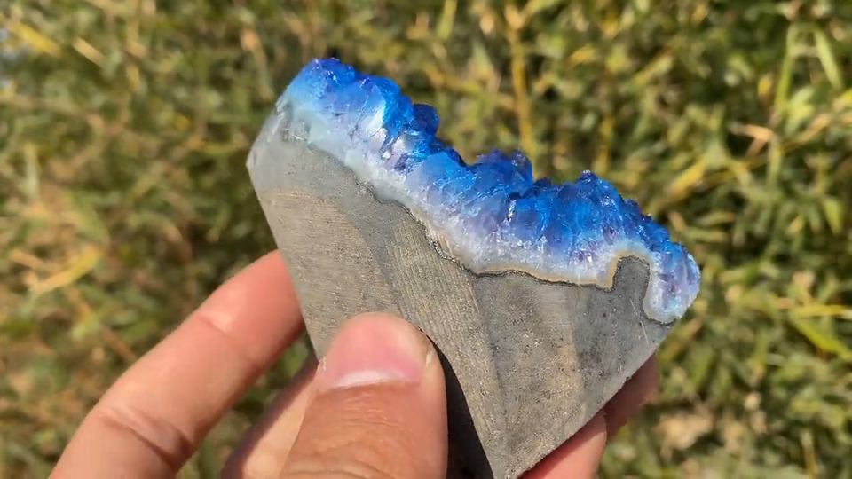 Rare Find 300g+ Large Blue Quartz Crystal Cluster Vug Geode Specimen ...