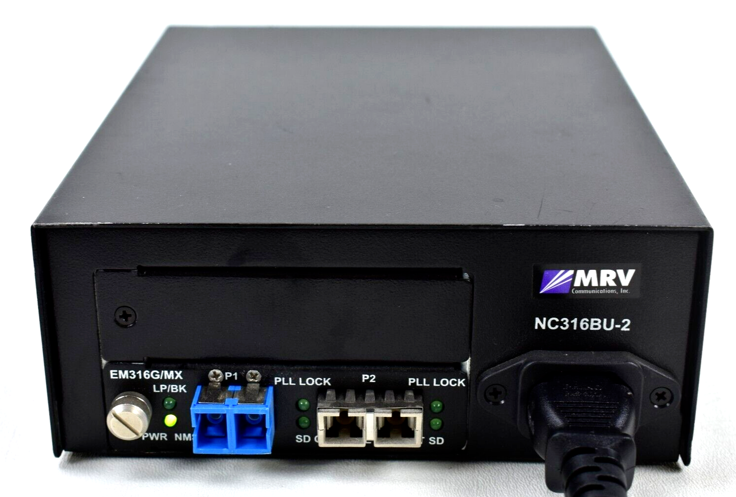 MRV Communications Xyplex NC316BU-2 Fiber Driver Chassis With EM316G/MX ...