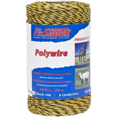 Fi-Shock PW656Y6-FS 6-Strand Polywire, 656-Feet , Yellow | eBay