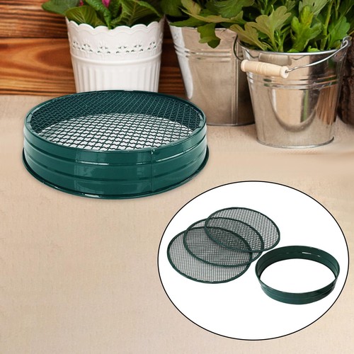 Metal Garden Riddle Sieve with 3 Interchangable Mesh Differing Hole ...