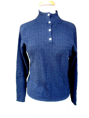 RHINESTONE BUTTONS MEISTER Black Wool Normcore Ravencore Henley Sweater ...