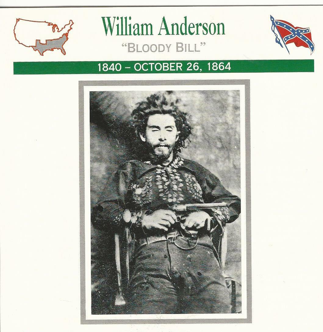 1995 Atlas, Civil War Cards, #09.10 Bloody Bill Anderson | eBay