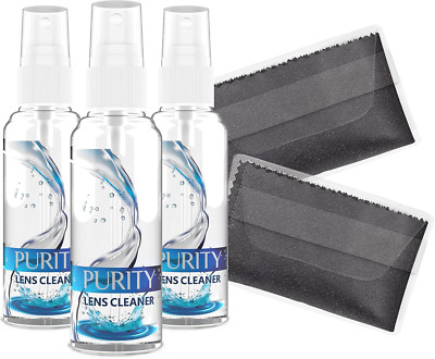 Purity Eyeglass Lens Cleaner Kit - 3 X 1Oz Travel Size Lens Cleaner ...