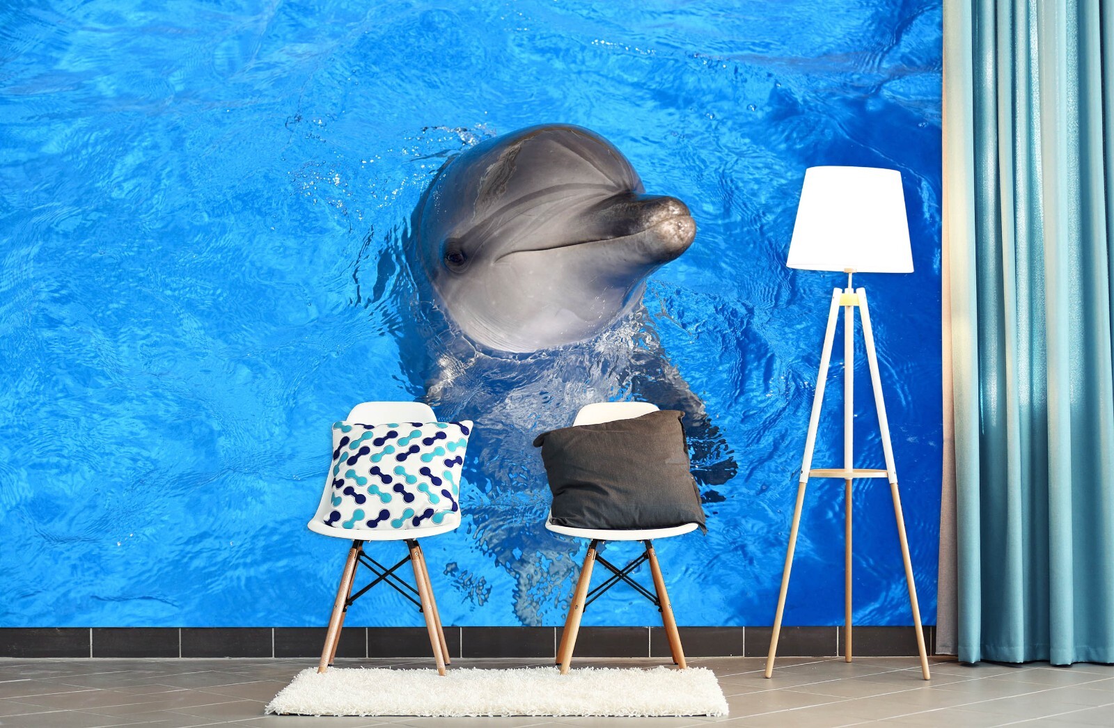 3D Gentle Dolphin ZHUA2615 Wallpaper Wall Murals Removable Self ...