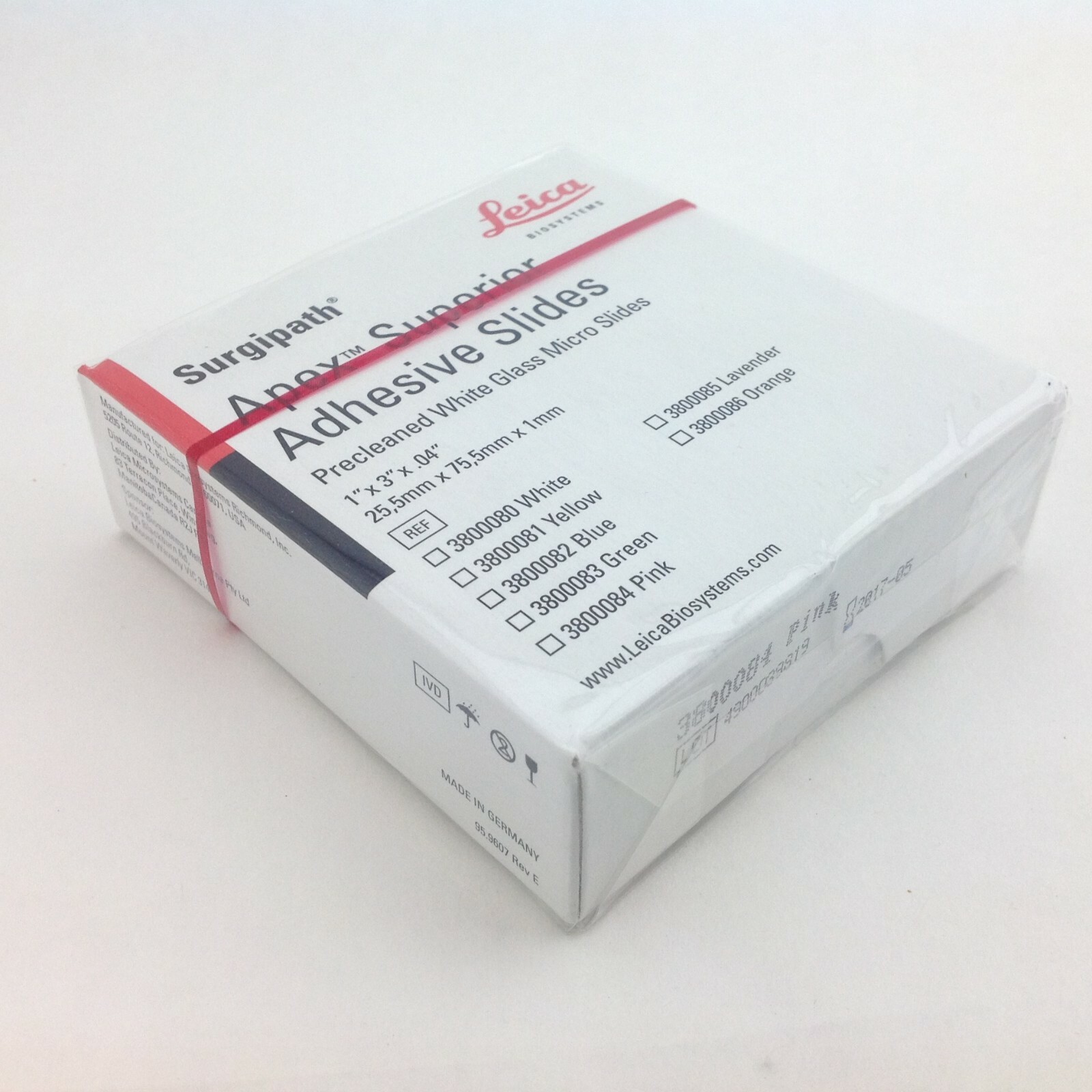 Leica 3800084 Pink Surgipath Apex Superior Adhesive Slides for sale ...