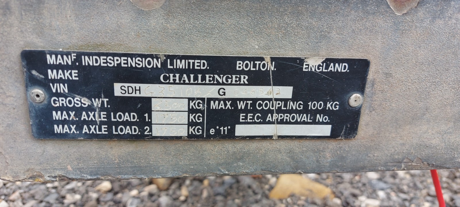 Indespension Challenger Trailer 3500kg | eBay UK