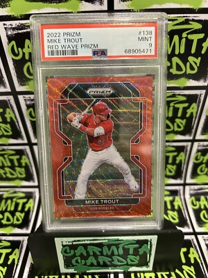 2022 Panini Prizm Prizms Red Wave #138 Mike Trout /99 COLOR MATCH 🔥 | eBay